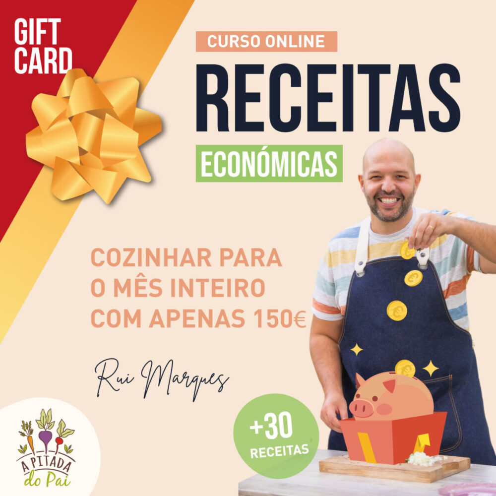GIFT CARD CURSO RECEITAS ECONÓMICAS - A Pitada do Pai